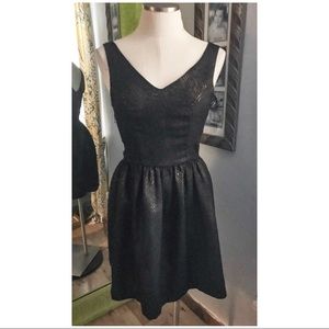 Bar III | Dresses | Bar Iii Metallic Fit Flare Dress | Poshmark